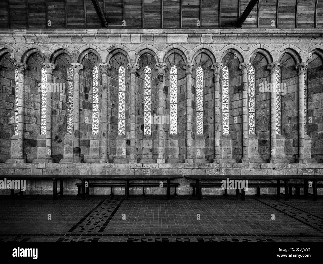 Monastery complex at Mont Saint Michel, France Stock Photo - Alamy