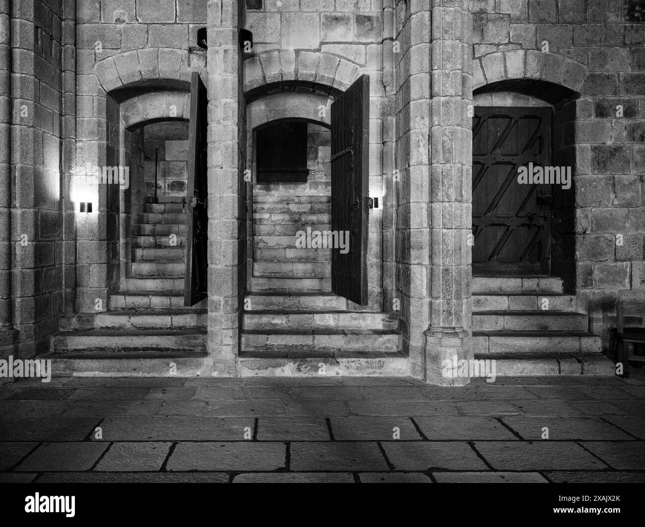 Monastery complex at Mont Saint Michel, France Stock Photo - Alamy
