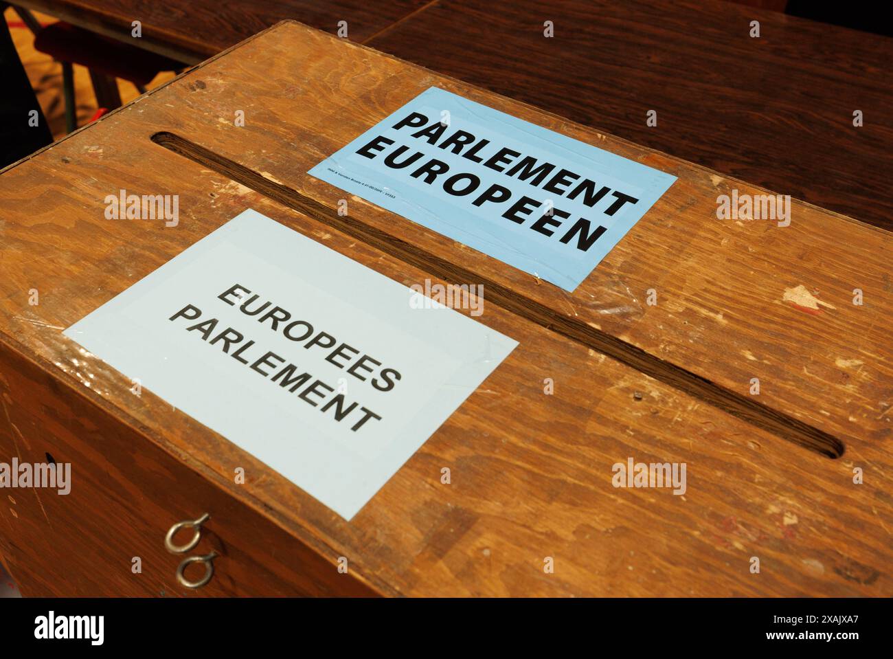 Enghien, Belgium. 07th June, 2024. Illustration shows a box for ...