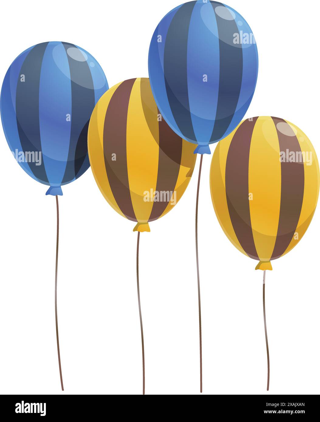 Happy birthday on balloons floating Stock Vector Images - Alamy
