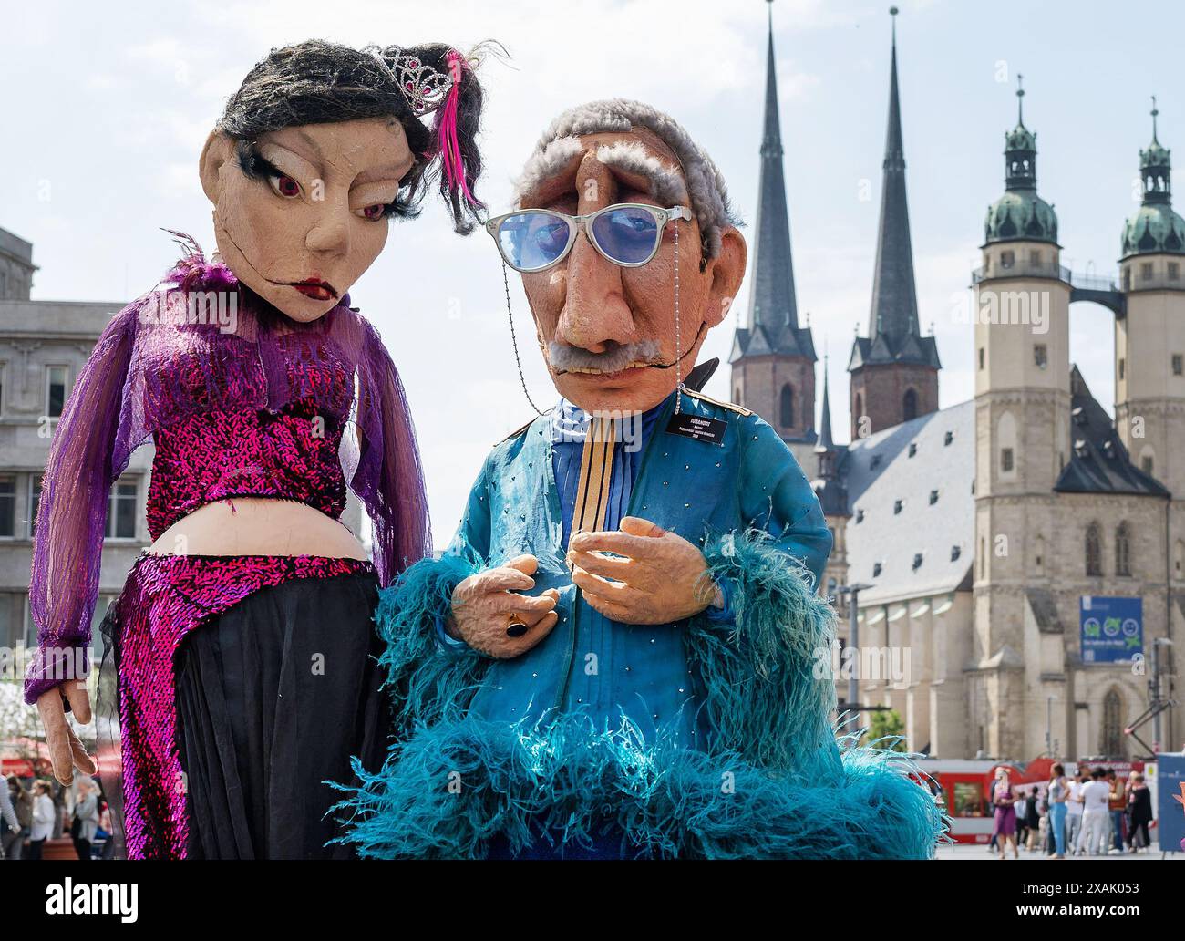 07 June 2024, Saxony-Anhalt, Halle (Saale): Before the start of a press ...