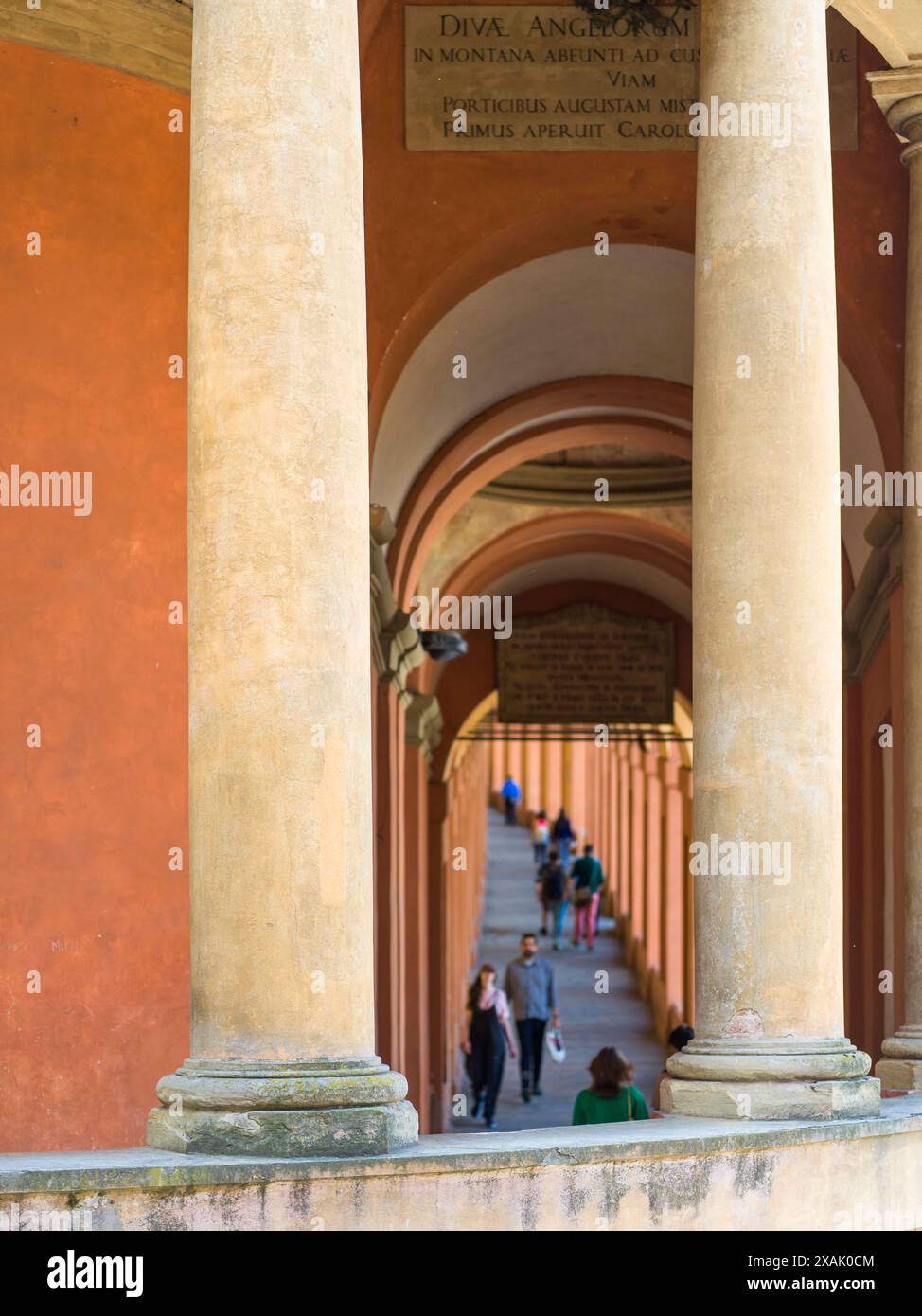 Italy, Bologna, Portico di San Luca, Pilgrimage route to San Luca Stock ...