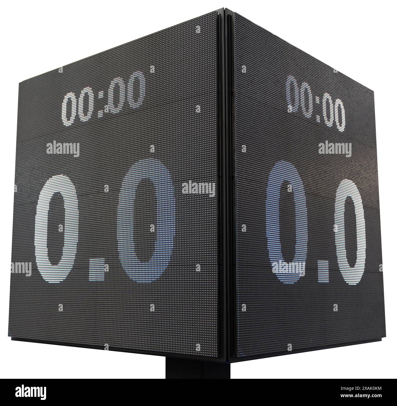 Isolated led panel with score 0 - 0 Stock Photo - Alamy