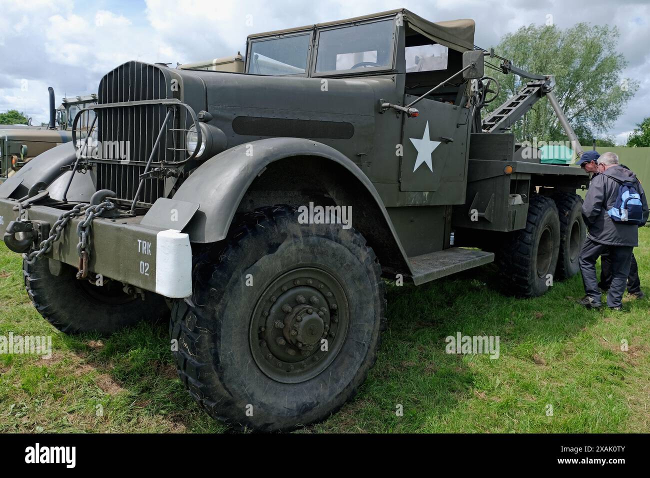 Heavy world war two lorry crane for battlefield use Stock Photo - Alamy