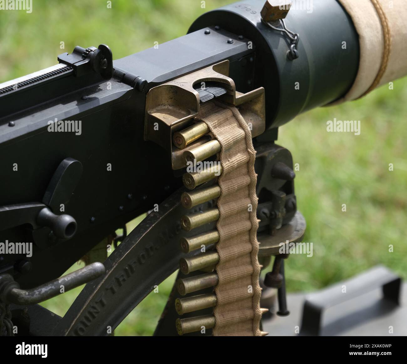 The Vickers machine gun or Vickers gun is a water-cooled .303 British ...