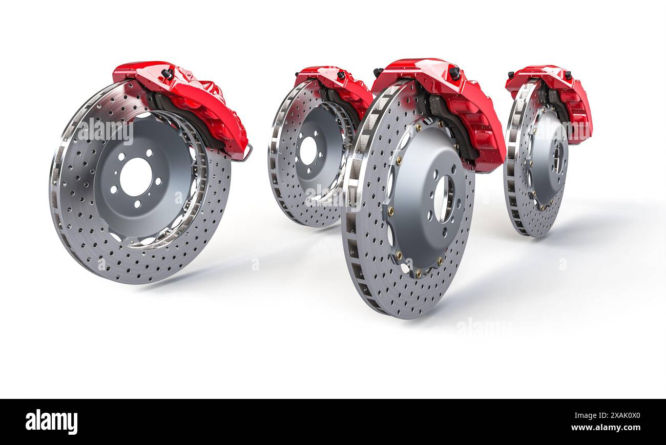 Four wheel disc brake system hi-res stock photography and images - Alamy