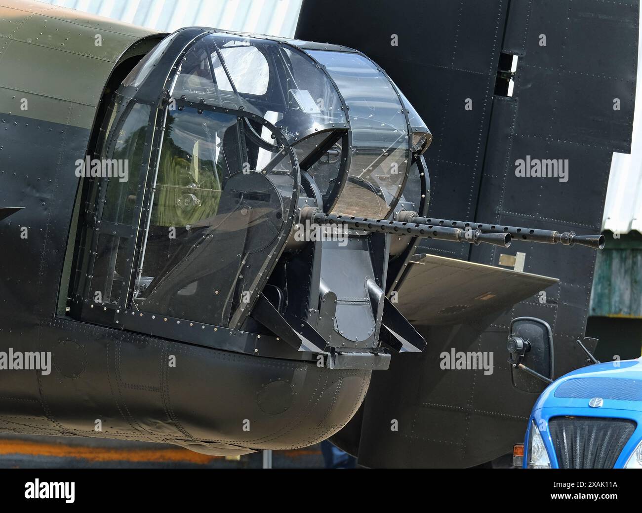 British Avro Lancaster heavy four engine bomber taxying at east Kirkby ...
