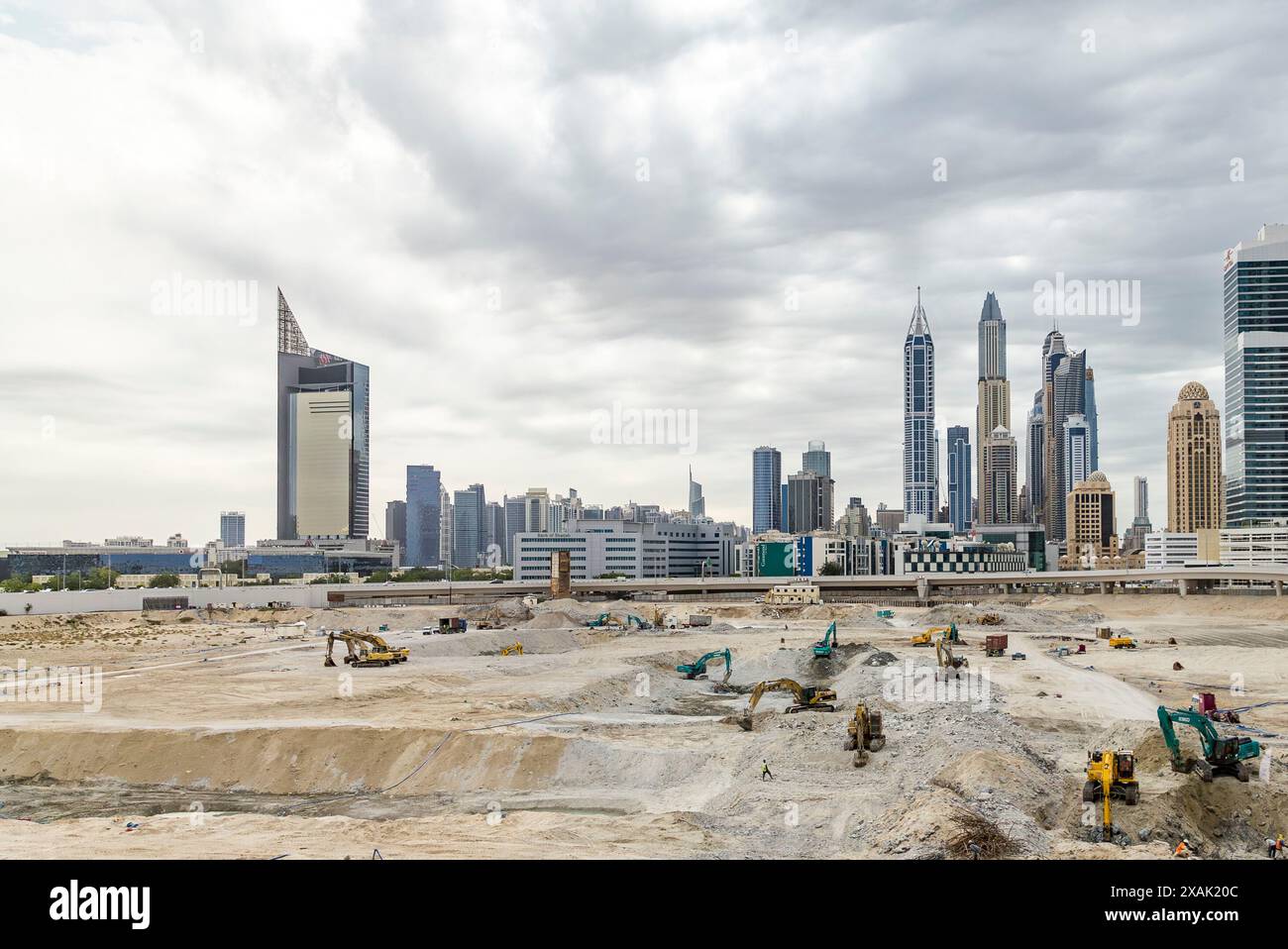 Construction sites, high-rise buildings, skyscrapers, Dubai, United ...