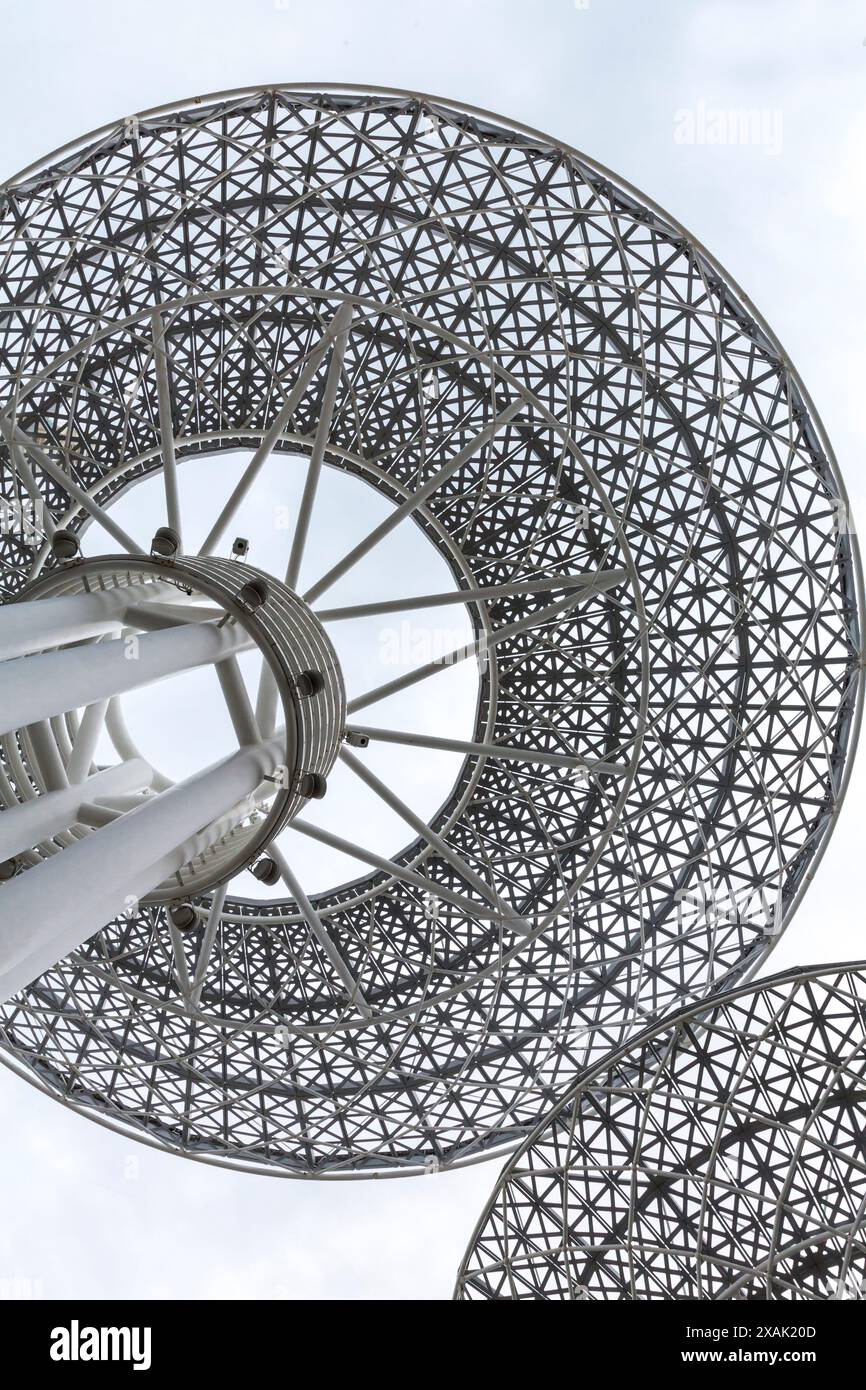 Giant plates as decorations on the Ain Dubai, Dubai Eye, Ferris wheel ...