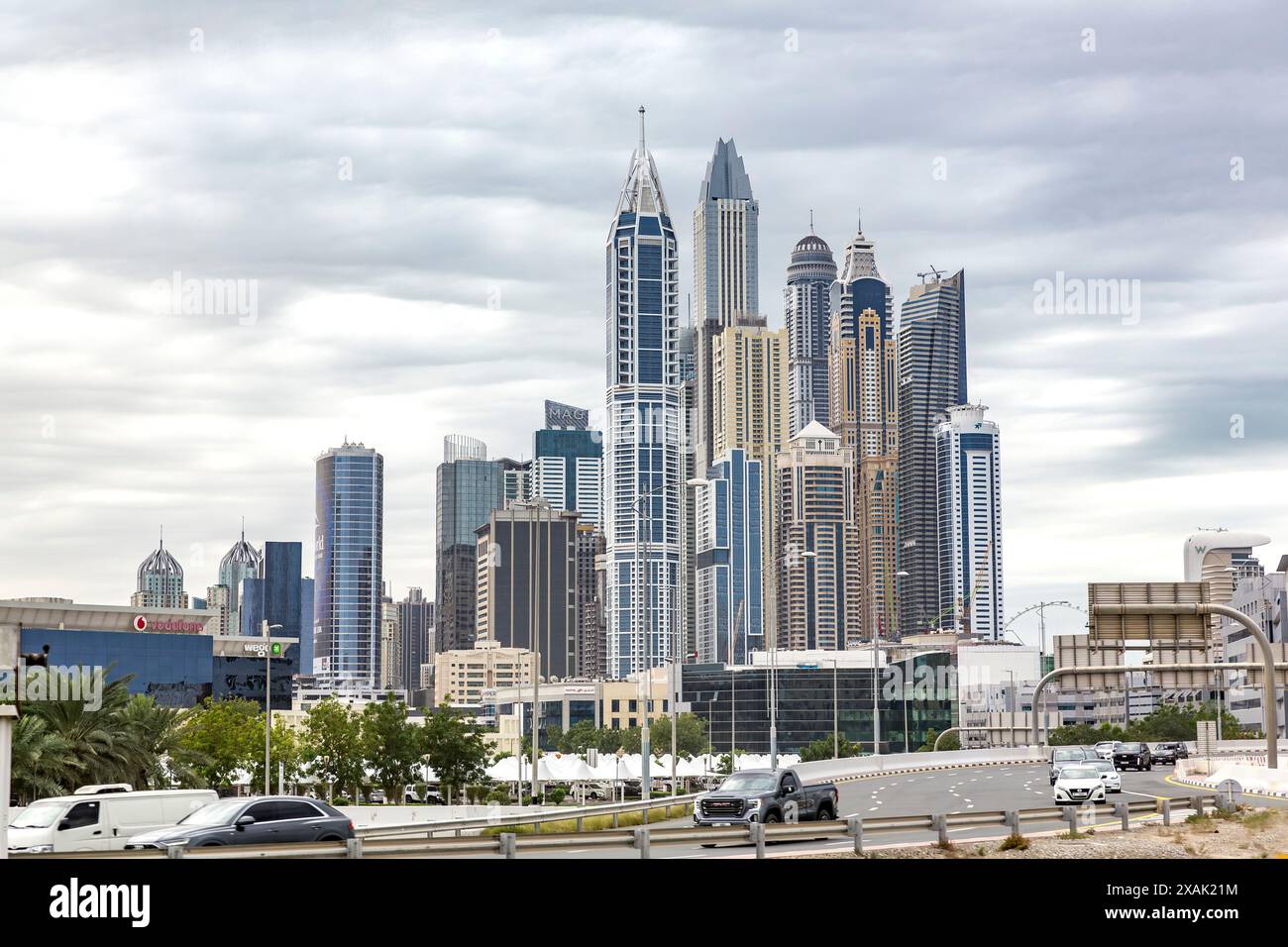 High-rise buildings, skyscrapers, Dubai, United Arab Emirates, Middle ...