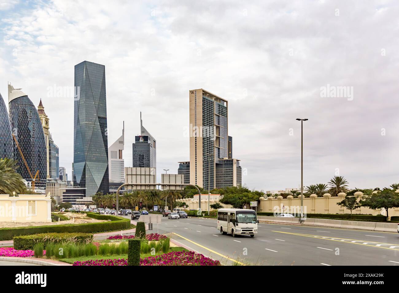 High-rise buildings, skyscrapers, skyline, Sheikh Zayed Road, Dubai ...