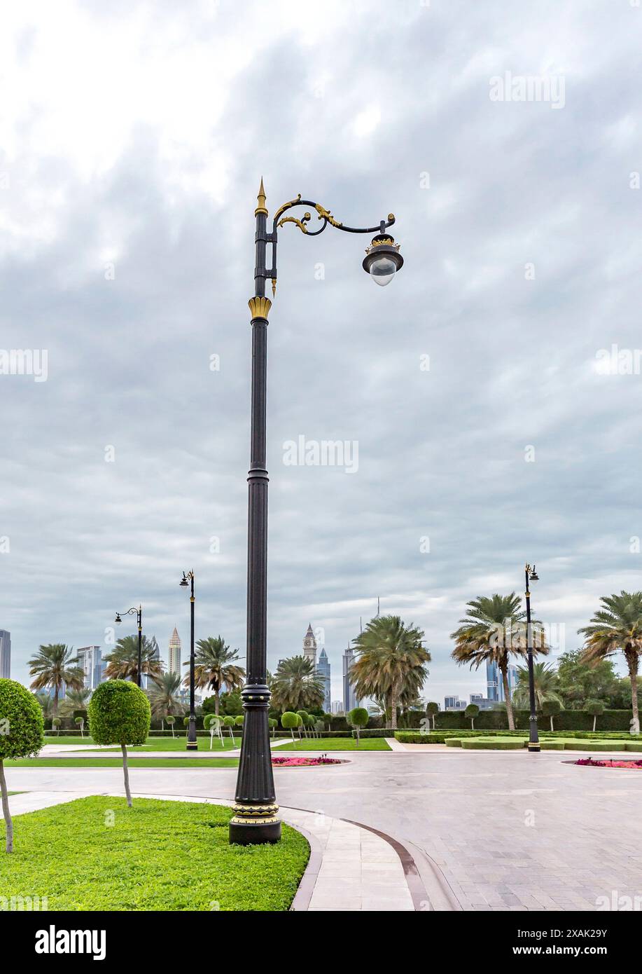 Lighting, Park near Zabeel Palace, Dubai, United Arab Emirates, Middle ...