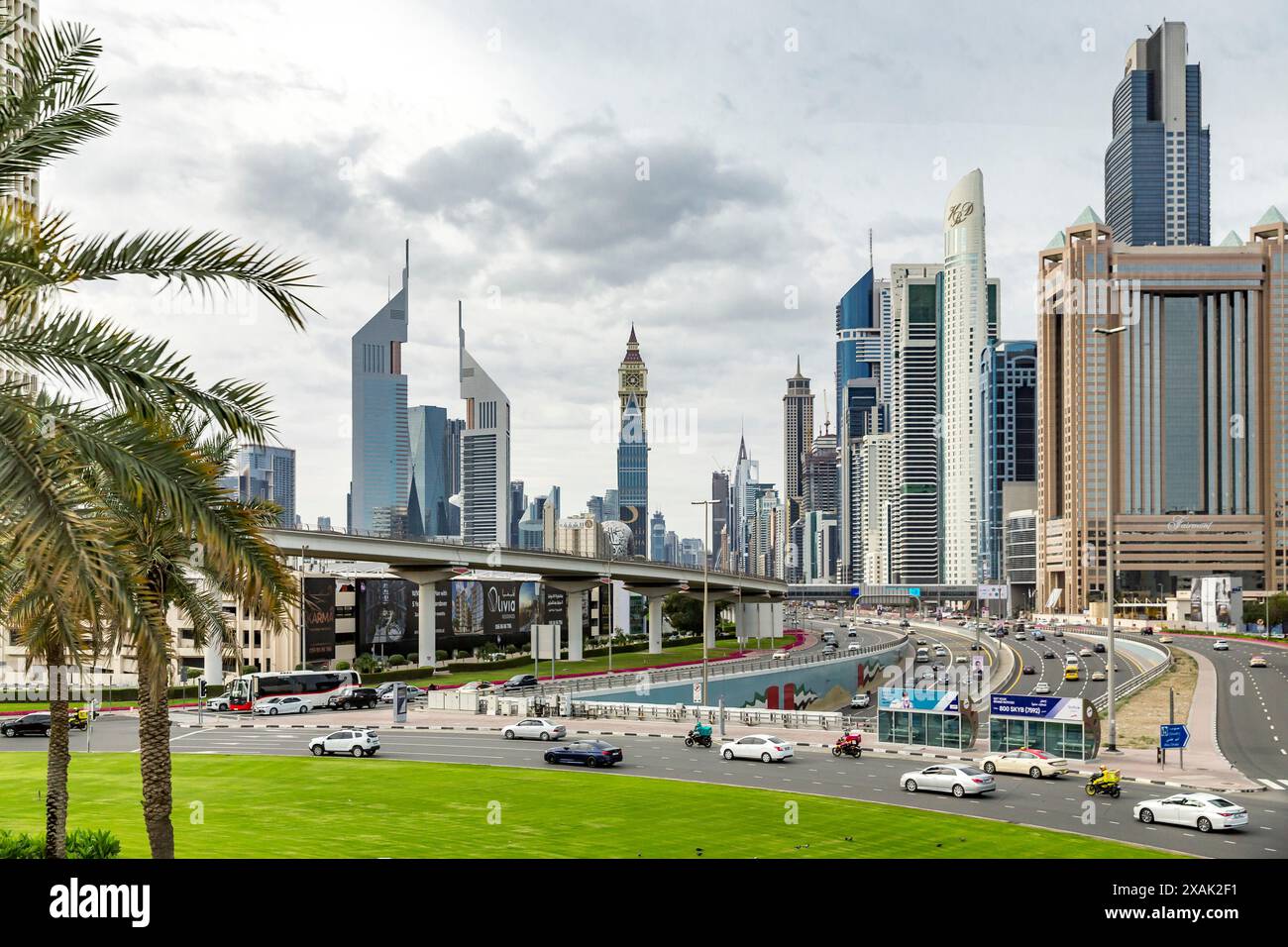 High-rise buildings, skyscrapers, skyline, Dubai, United Arab Emirates ...