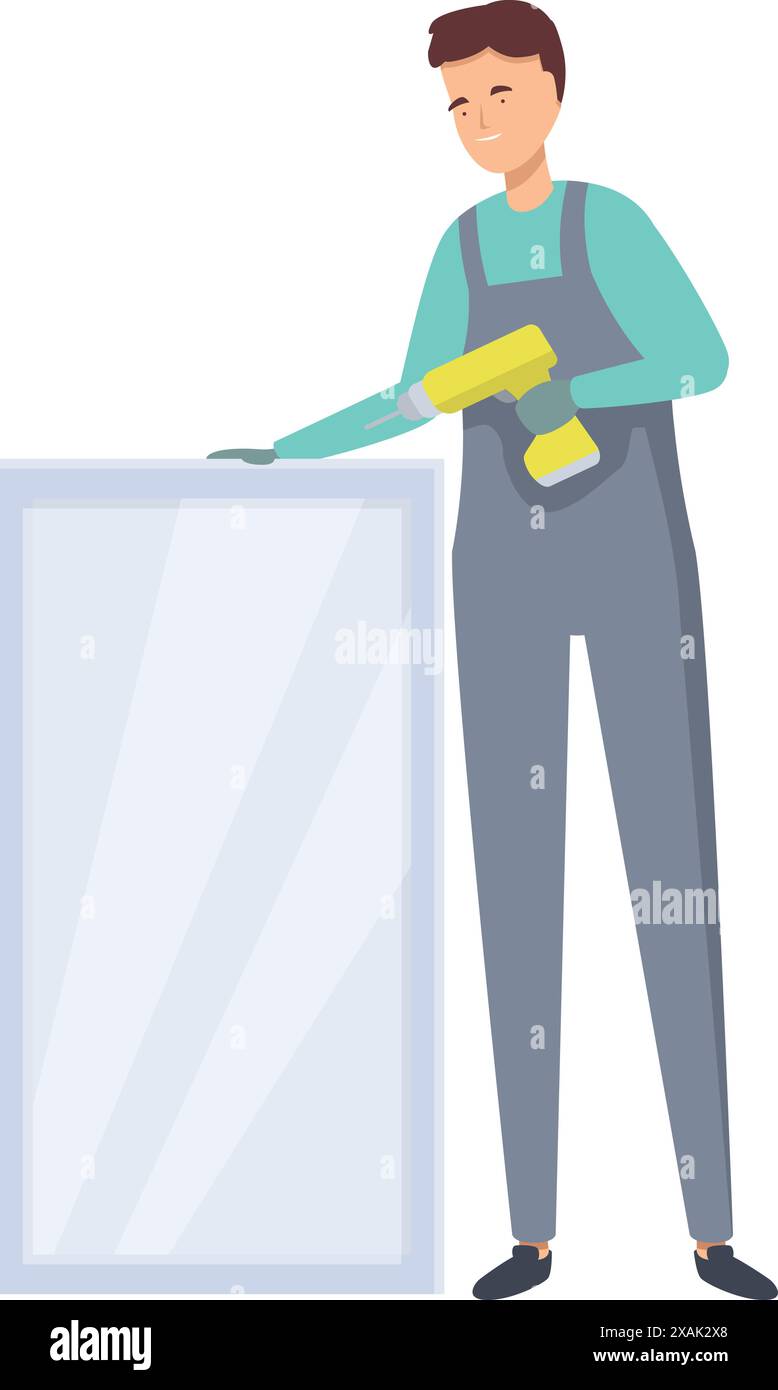 Professional handyman installing modern Cut Out Stock Images & Pictures ...