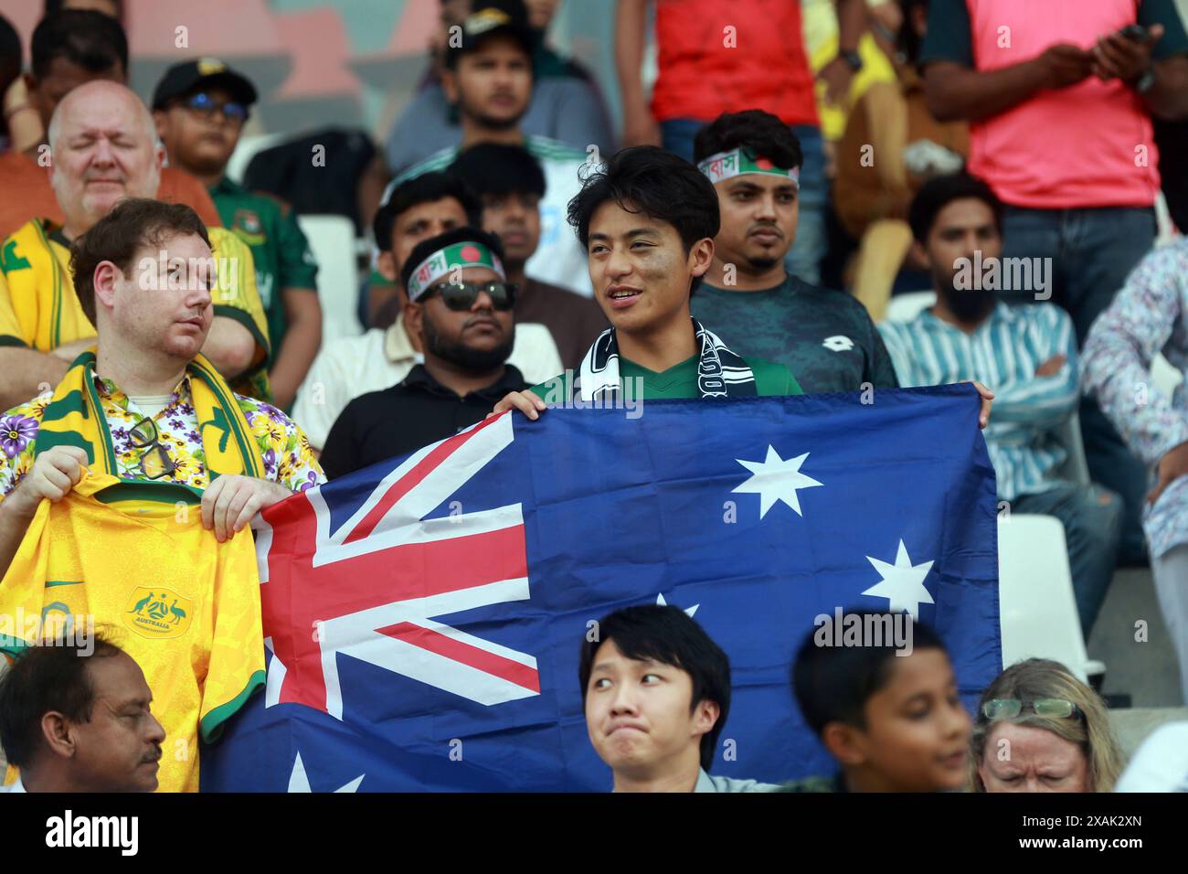 Australian football fans during the FIFA World Cup Qualifiers match ...