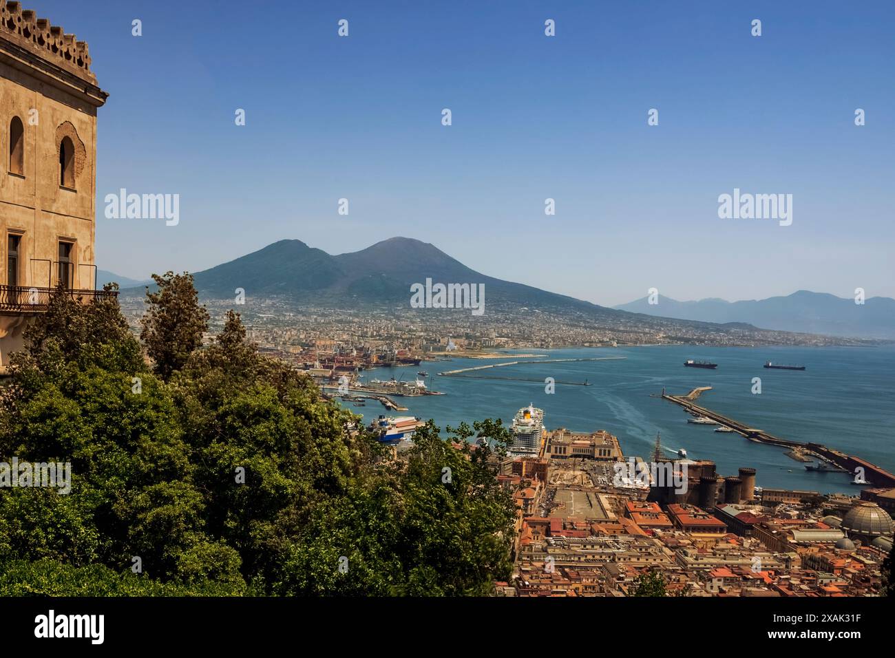 the gulf of naples with a view of vesuvius photographed from the ...