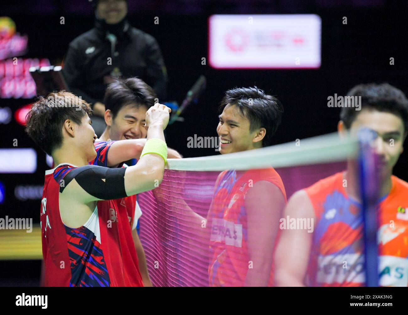 Jakarta, Indonesia. 7th June, 2024. Liang Weikeng (L, Front)/Wang Chang (L, Rear) of China and ...