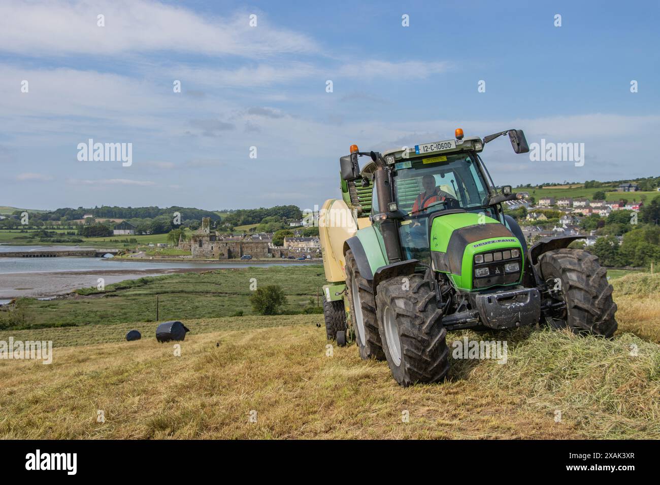 Round Bale Silage near Timoleague Abbey, Co. Cork, June 2024 Stock ...
