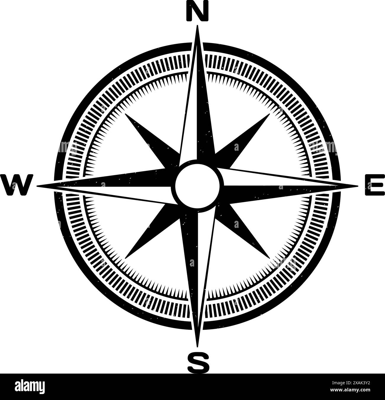 Compass. Wind rose on grunge background. Old compass for card design ...