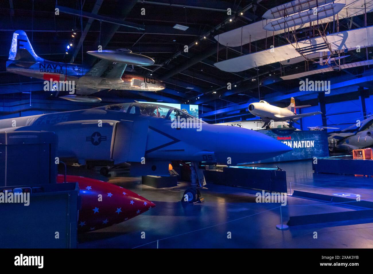 A view of the aircraft collection on display at the Sullenberger ...
