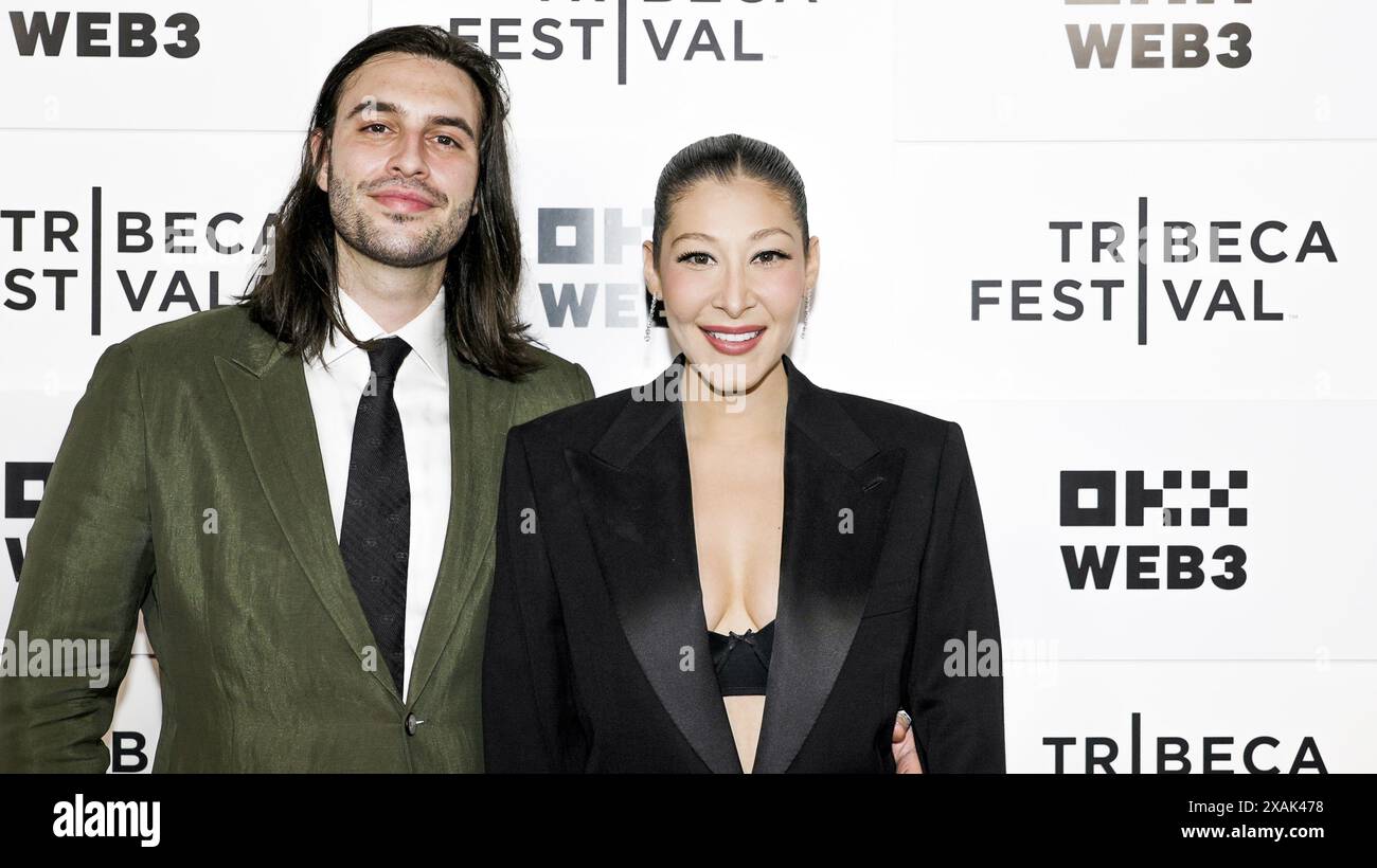 NEW YORK, NEW YORK, USA - JUNE 06, 2024: Kaan Karahan and Sebelle ...