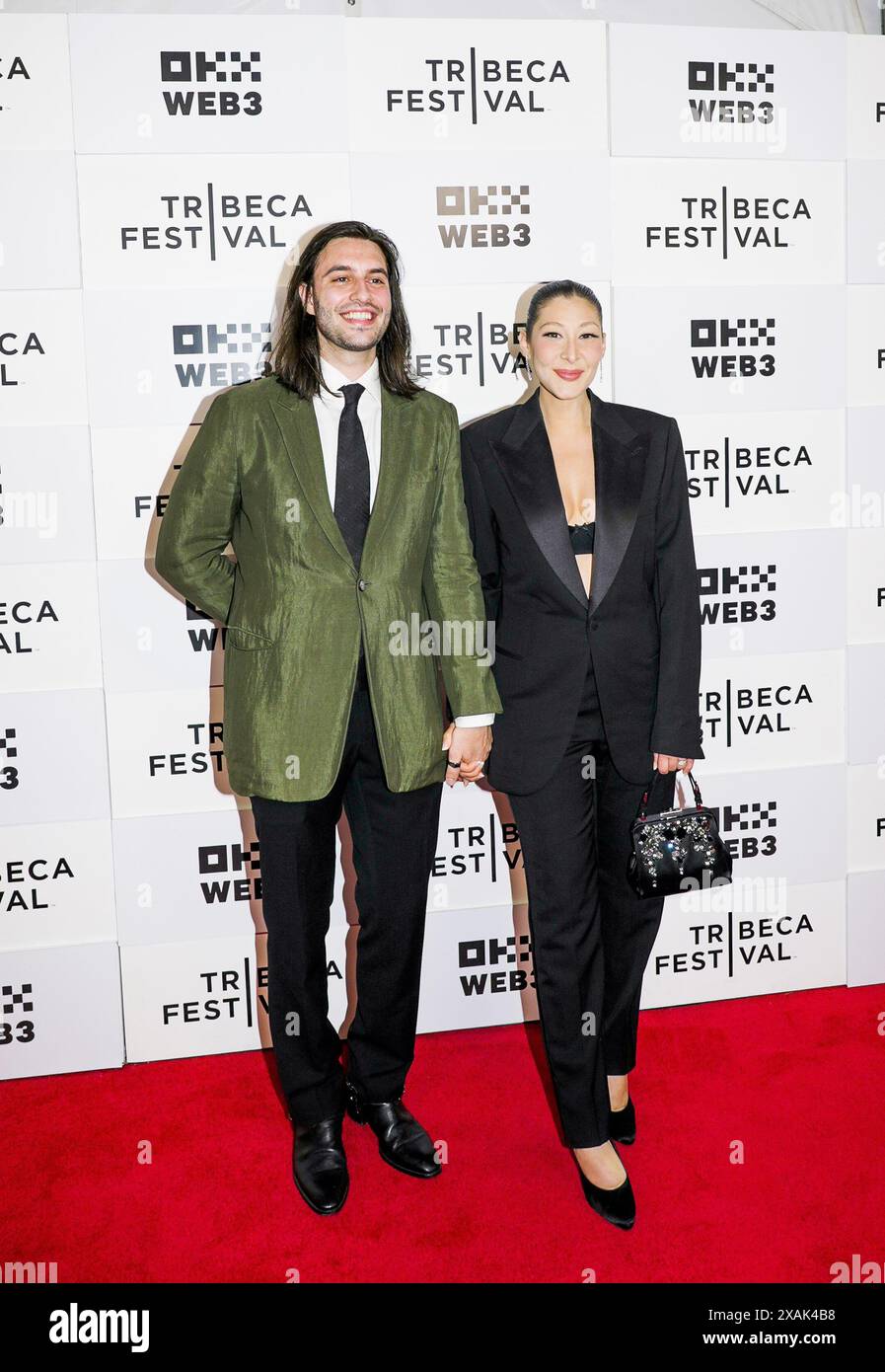 NEW YORK, NEW YORK, USA - JUNE 06, 2024: Kaan Karahan and Sebelle ...