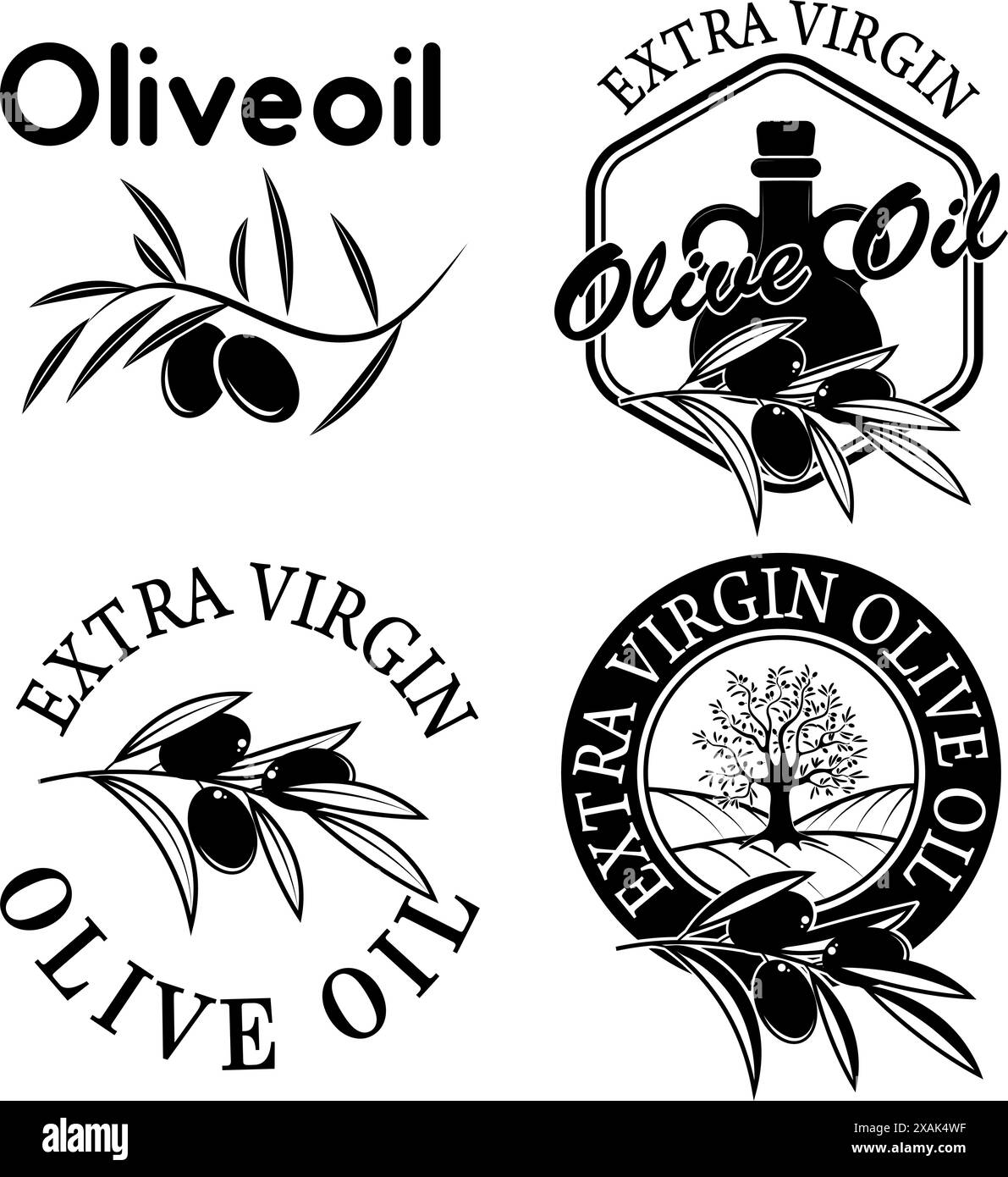 Bottle virgin olive oil Black and White Stock Photos & Images - Alamy