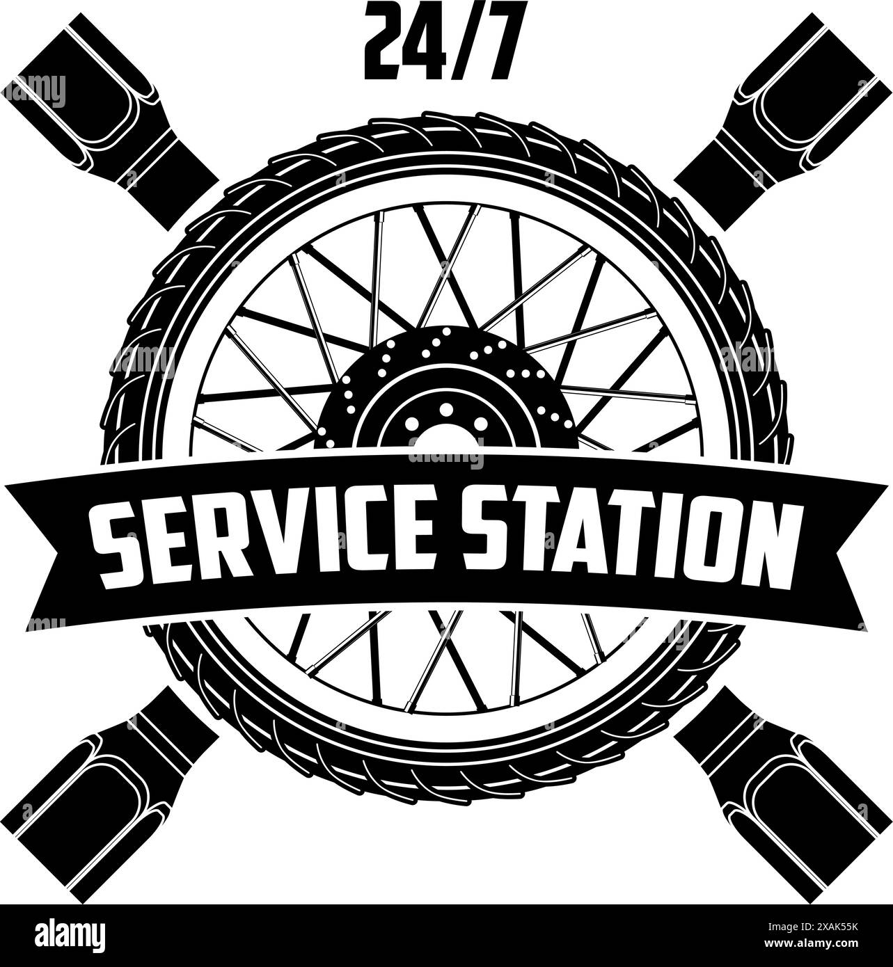 Vintage service station Cut Out Stock Images & Pictures - Alamy