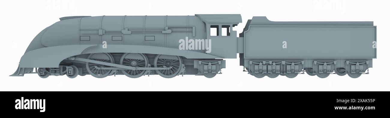 British steam locomotive of 1938 isolated on white background Stock ...