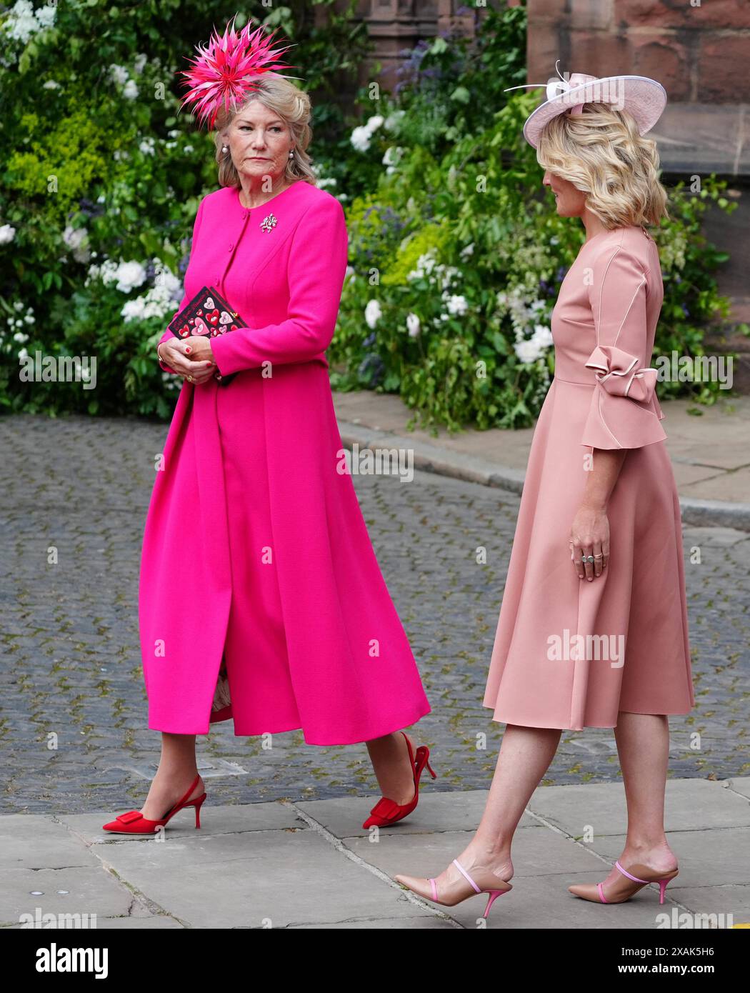 This is a PA photo of Natalia Grosvenor, Duchess of Westminster (left ...