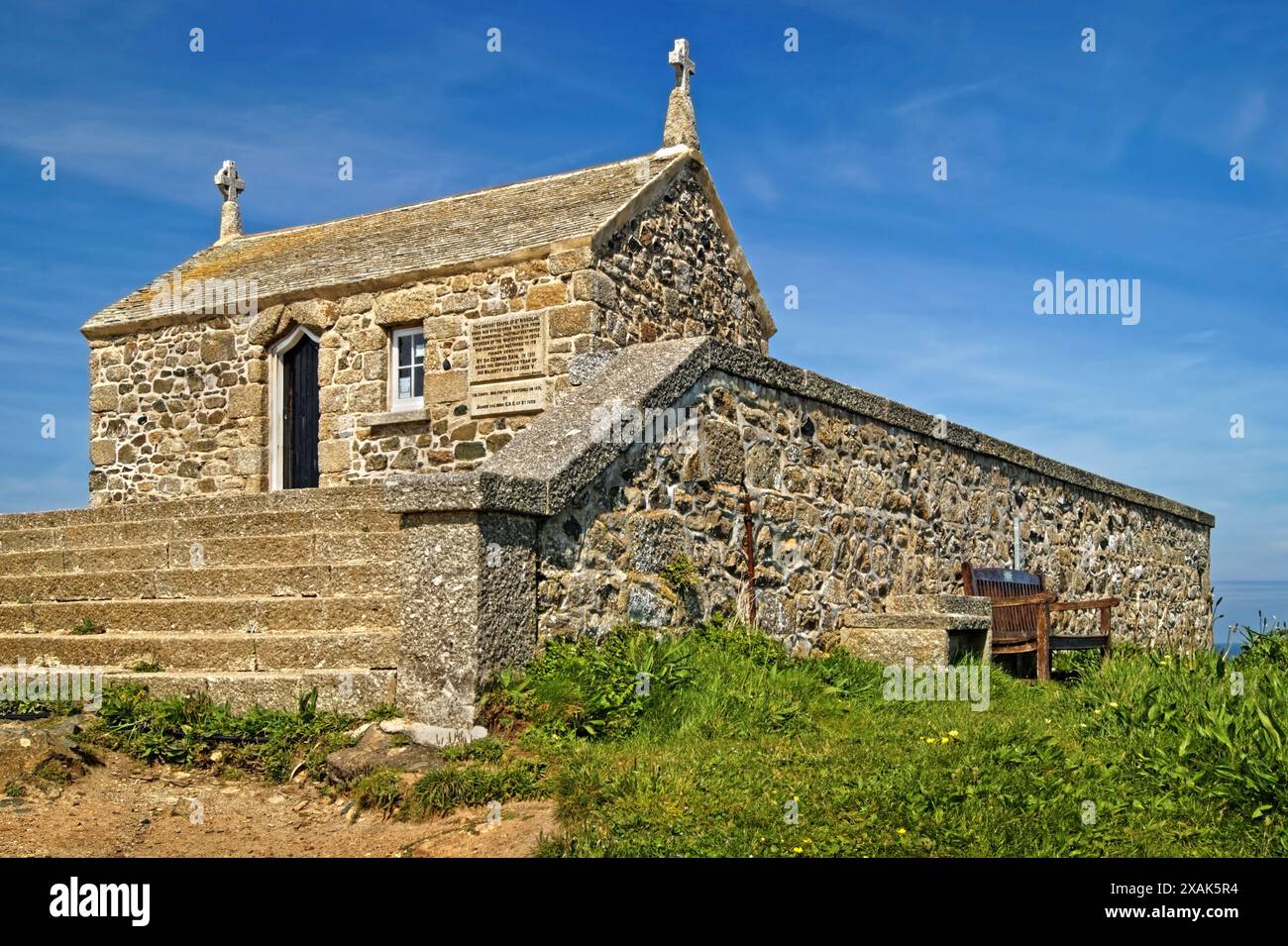 UK, Cornwall, St Ives,The Island, St Nicholas Chapel Stock Photo - Alamy