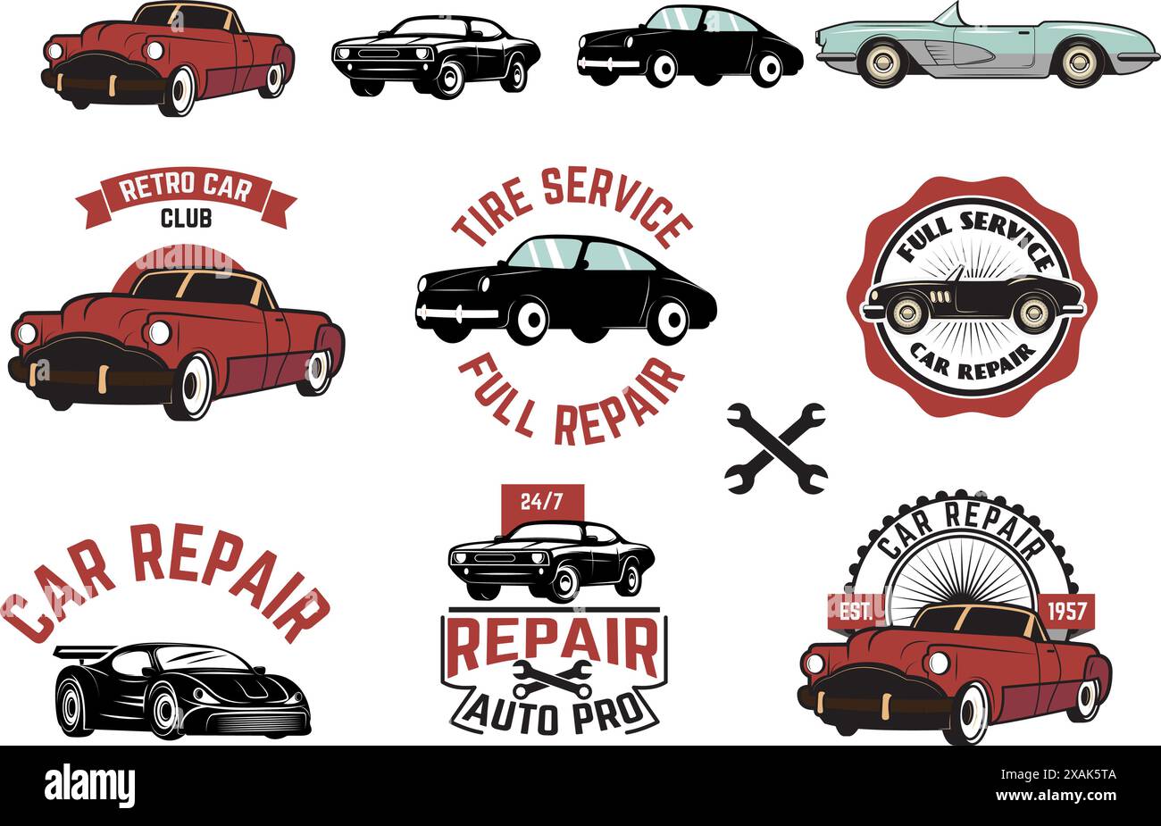 Old service station Cut Out Stock Images & Pictures - Alamy