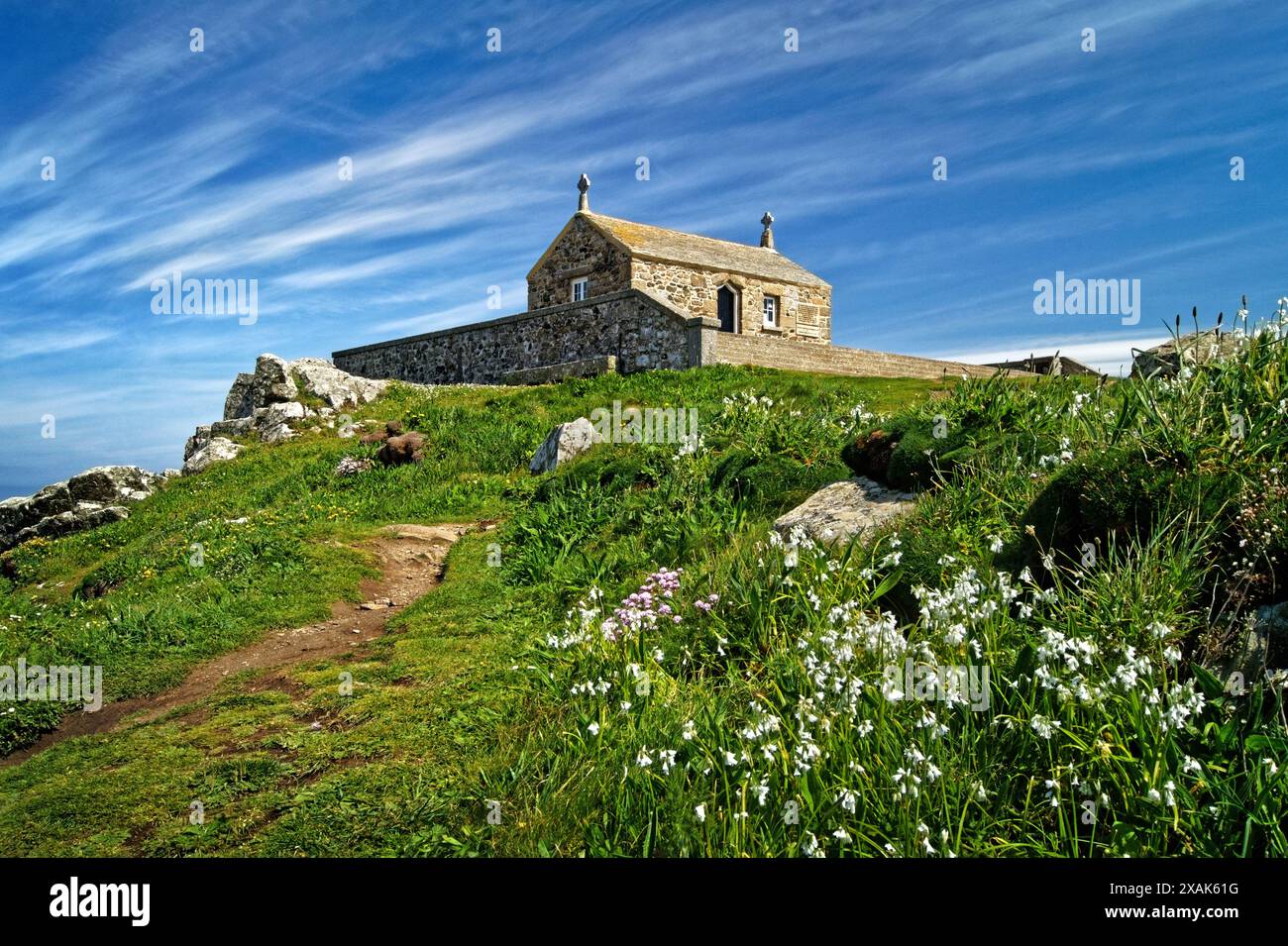 UK, Cornwall, St Ives,The Island, St Nicholas Chapel Stock Photo - Alamy