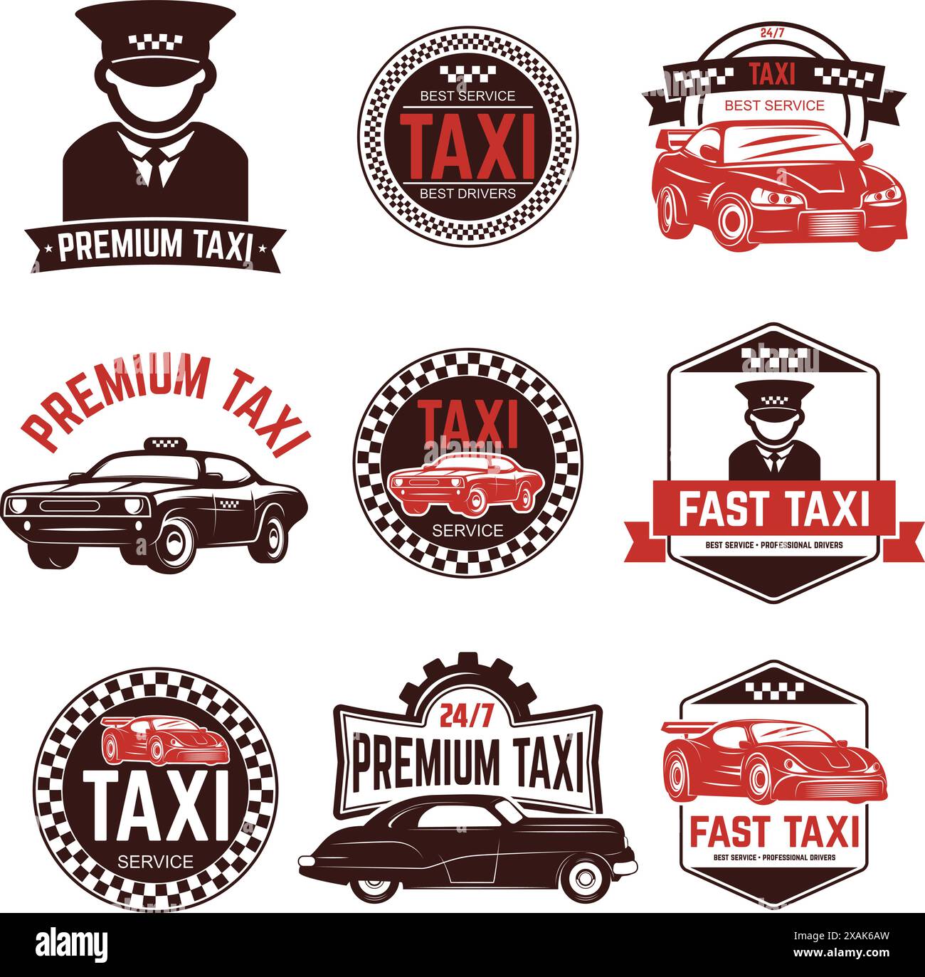 Vintage black taxi Cut Out Stock Images & Pictures - Alamy