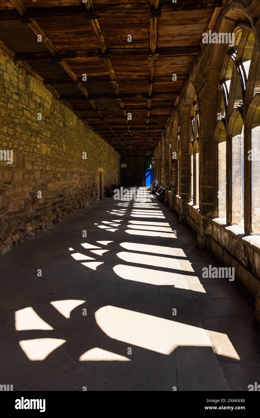 The hallway of Durham Cathedral Stock Photo - Alamy
