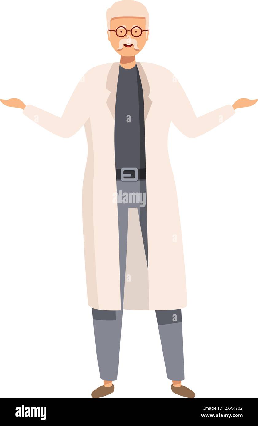 Cartoon scientist professor wearing lab hi-res stock photography and ...