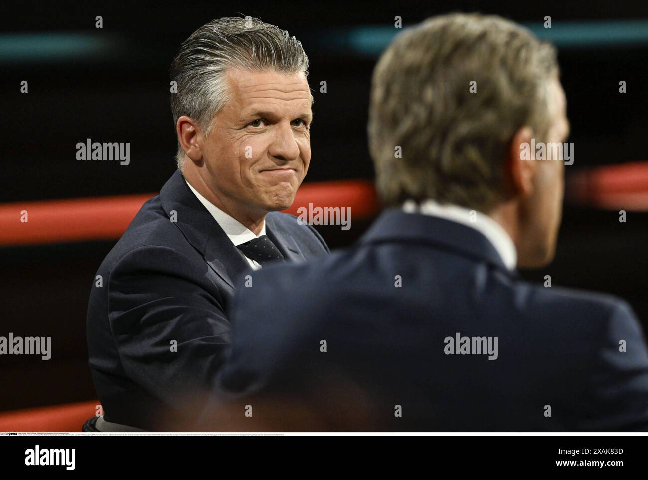 Markus Lanz re. mit Thorsten Frei 06/24 her Markus Lanz re. und ...