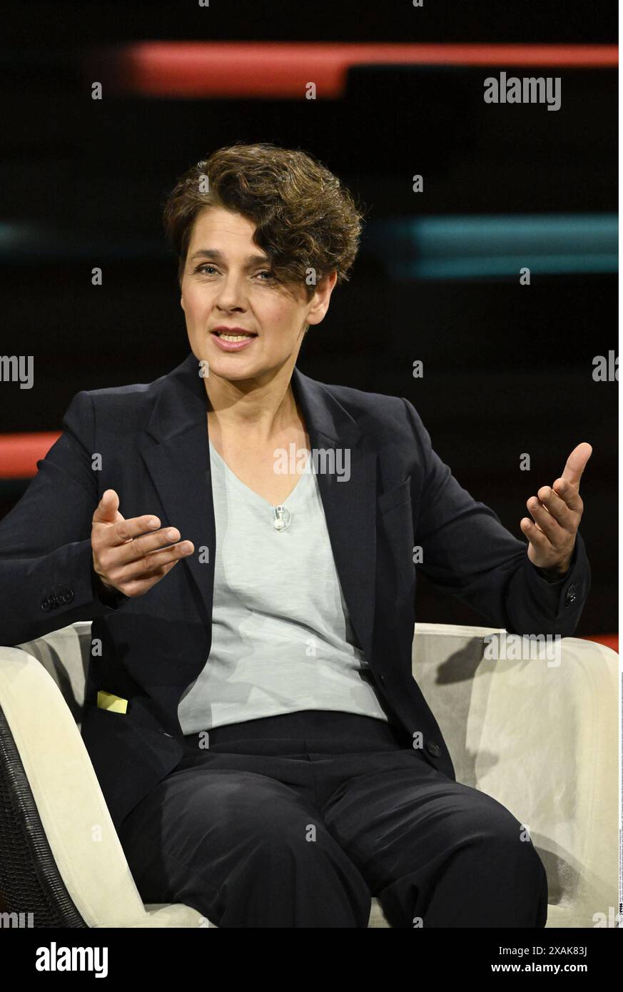 Anna Lehmann Journalistin 06/24 her Anna Lehmann am 4. Juni 2024 in Markus Lanz , ZDF TV ...