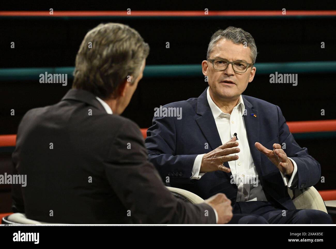 Markus Lanz li. mit Roderich Kiesewetter 06/24 her Markus Lanz li. und ...