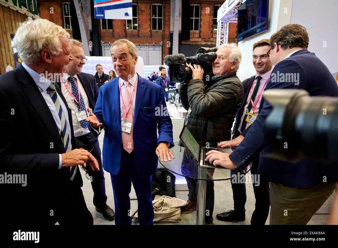 Manchester, UK, 2nd Oct 2023 Nigel Farage at the Conservative Party ...