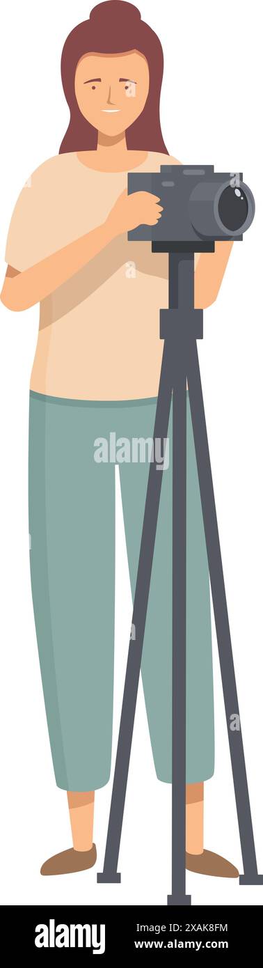 Shadow camera on tripod Cut Out Stock Images & Pictures - Alamy
