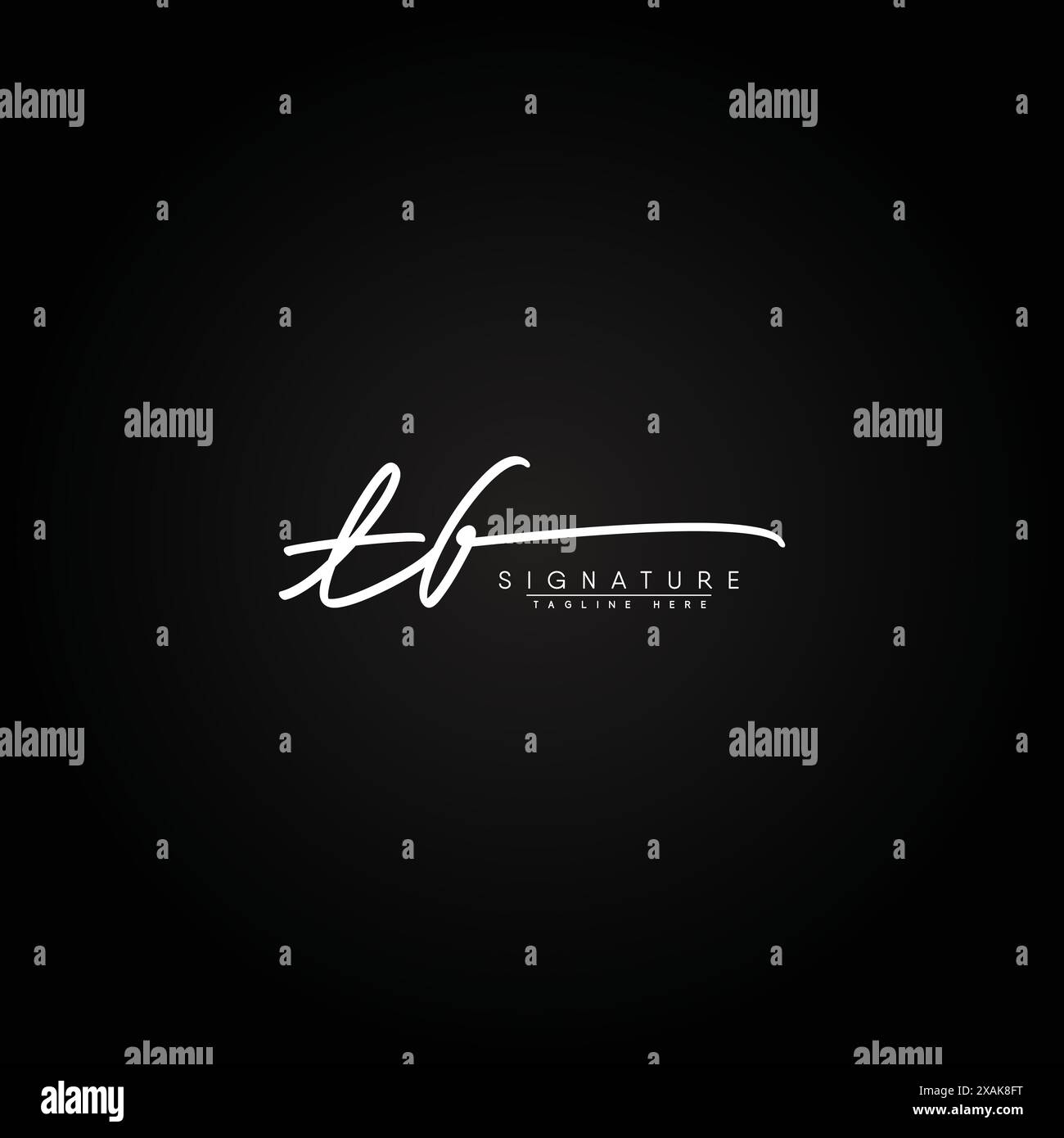 Simple Signature Logo for Alphabet TF - Handwritten Signature for ...