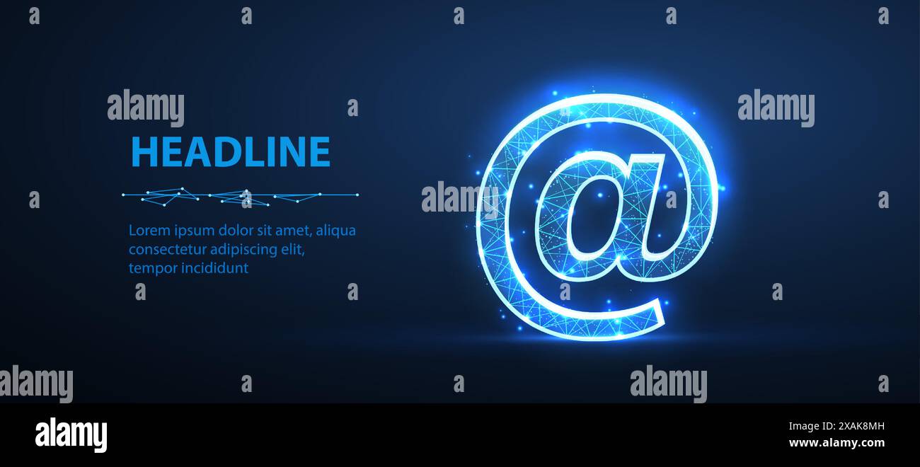 Digital email sign. AI mailing, email icon, inbox logo, envelope symbol ...