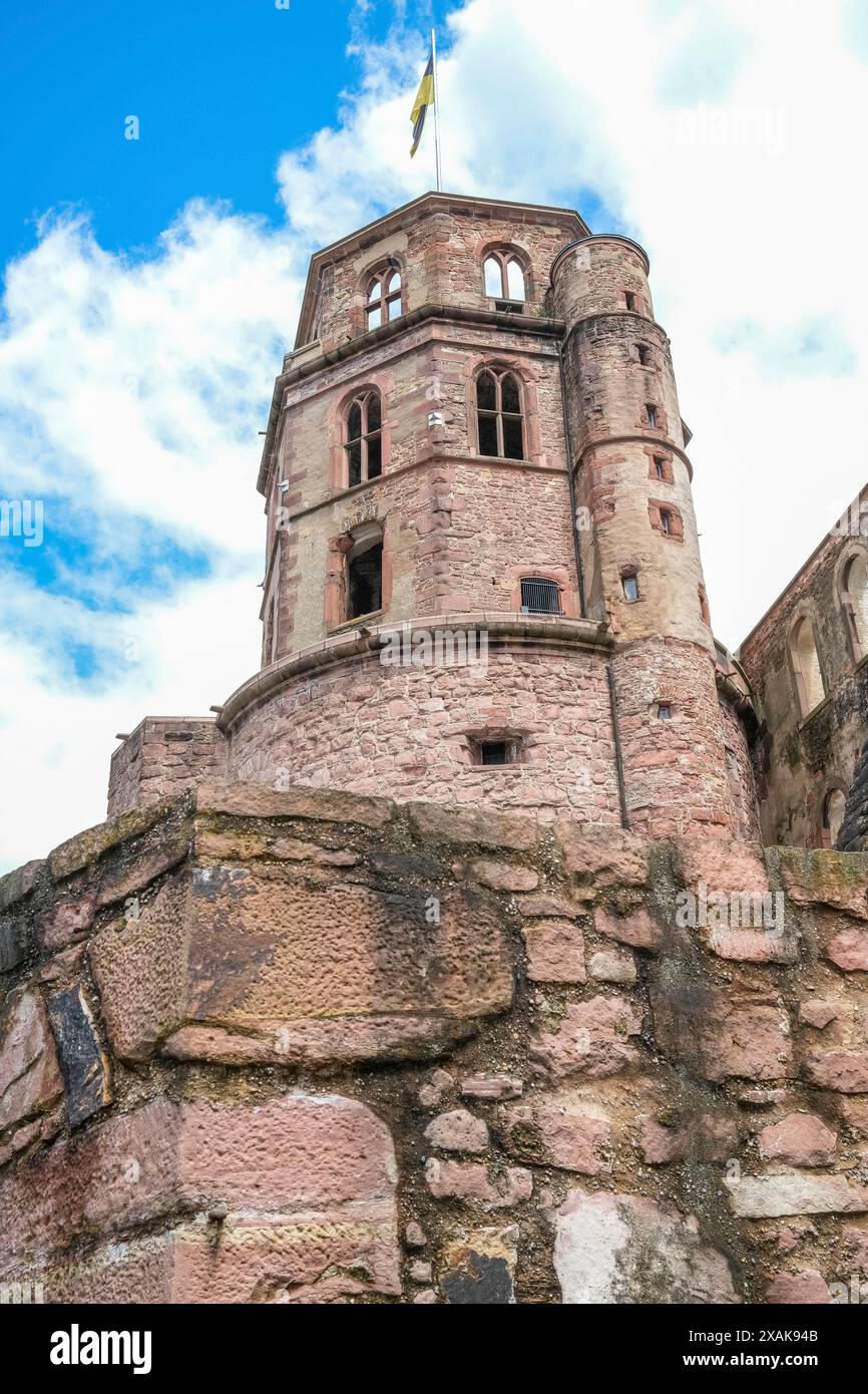Europe, Germany, Baden-Württemberg, Heidelberg, Heidelberg Castle Stock ...