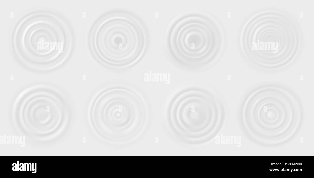 Milk ripple waves. Drop falls on milk, cream dairy product, lotion or ...