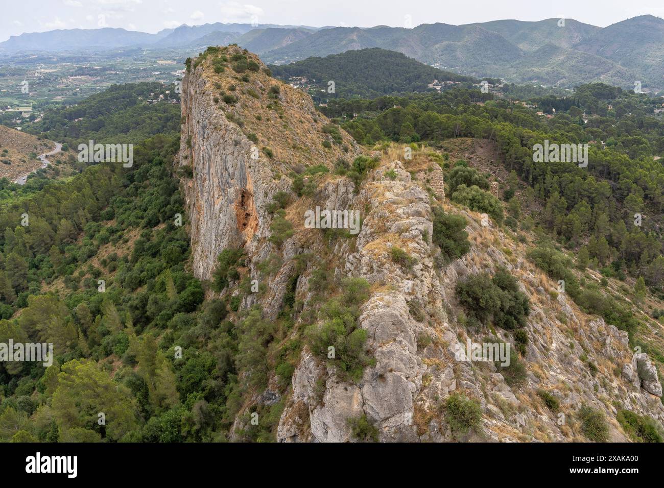 Europe, Spain, Province of Valencia, Xativa, View from the historic ...