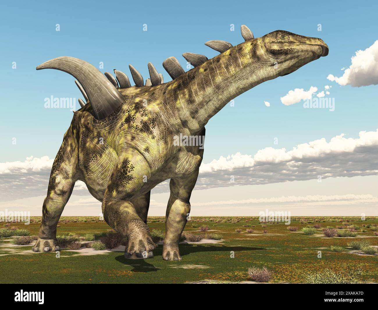Dinosaur Gigantspinosaurus in a landscape Stock Photo - Alamy