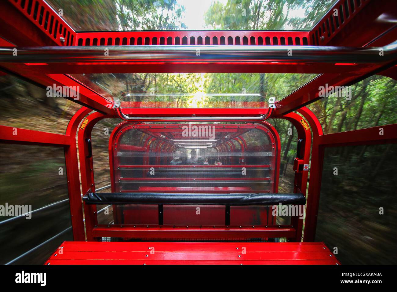 Katoomba, Australia - March 2, 2023 : Onride view of the Scenic Railway ...