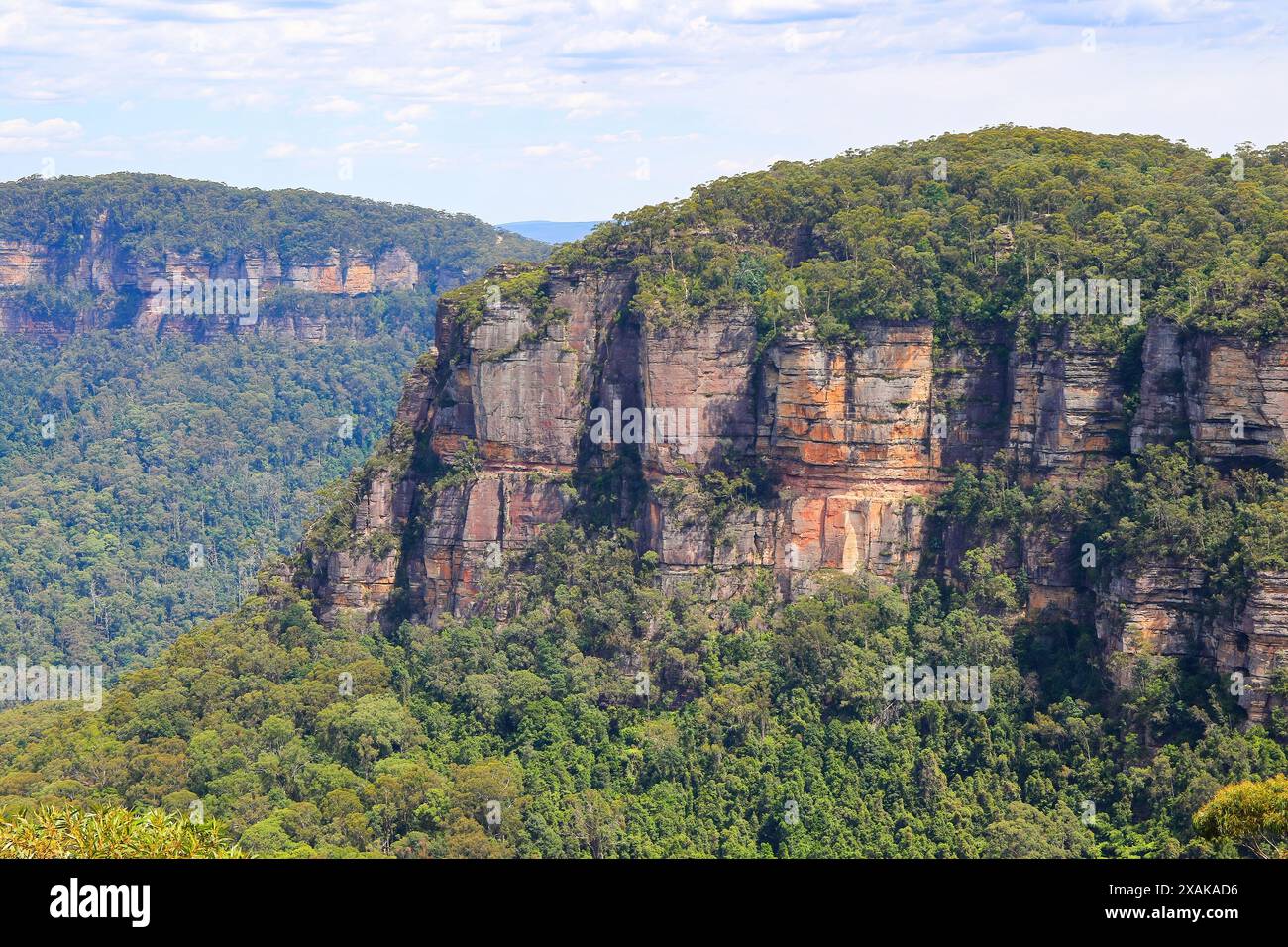 Southern escarpment of the Jamison Valley as seen from the Three ...