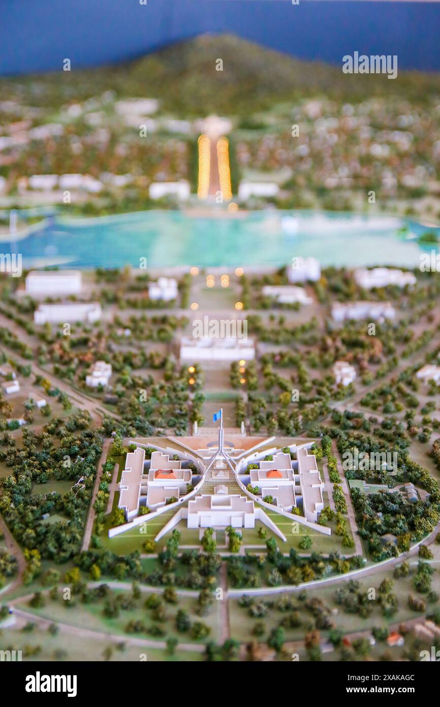 City model presenting the the urban development of the planned city of ...